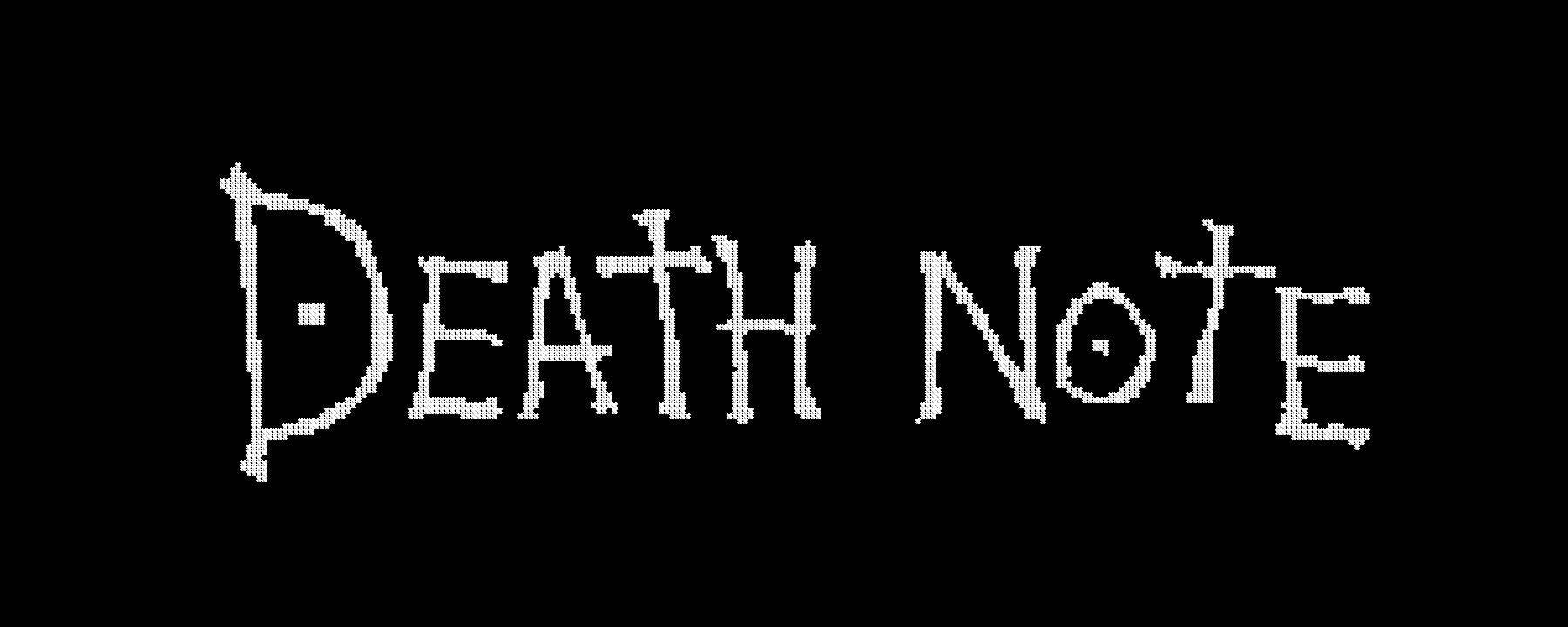 Death Note anime cross stitch pattern anime manga art black
