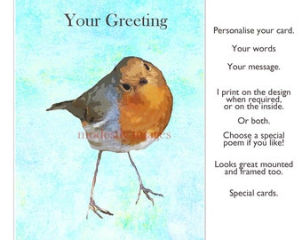 Robin card | Etsy
