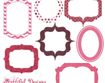 Polka Dot Digital Frames Clip Art Commercial Use Instant