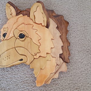 Wolf intarsia | Etsy