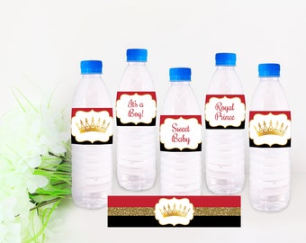 Red gold baby shower | Etsy