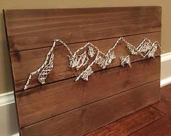 Mountain string art | Etsy
