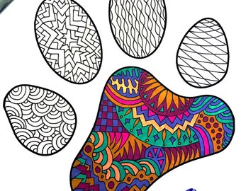 Dog coloring page | Etsy