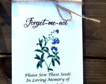 Memorial seed packet | Etsy