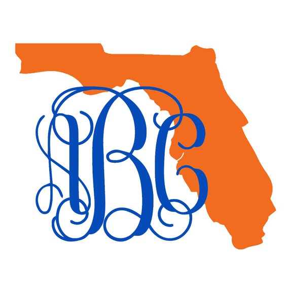 UF Monogram Decal UF UF Decal University of Florida