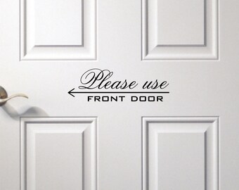 Use front door sign | Etsy