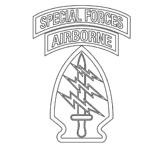 US Army Special Forces Patch Vector Files dxf eps svg ai crv
