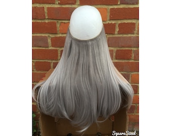 Grey hair extensions | Etsy