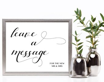 Leave a message sign | Etsy