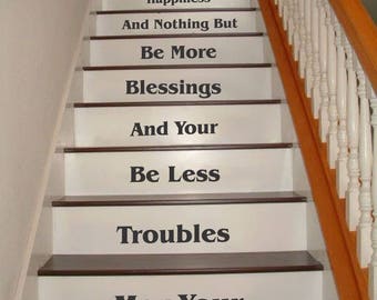 Life Quotes Stair Riser Decals Stair Decals Stair Stickers