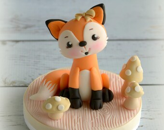 Fox cake topper | Etsy