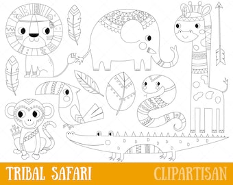 Safari Baby Animals Clipart / Jungle Animals Clipart / Zoo