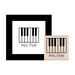 Piano Keyboard Personalized Rubber Stamp