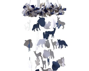 Forest animal mobile | Etsy