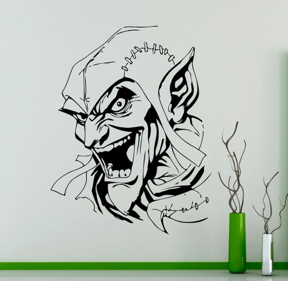 Comics Wall Vinyl Decal Green Goblin Supervillain Wall Sticker