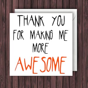 Funny thank you | Etsy