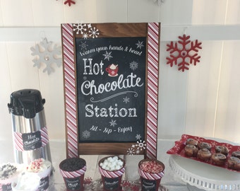 Chalkboard hot cocoa | Etsy