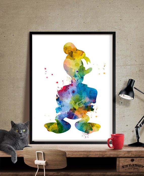Donald Duck Art Print Donald Duck Poster Disney Wall Art