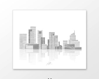 Skyline drawing | Etsy