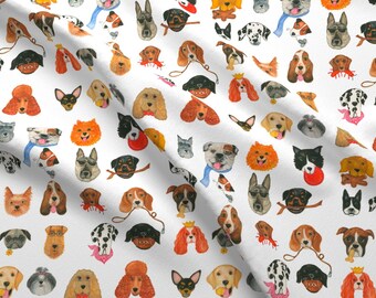 Dog breed fabric | Etsy