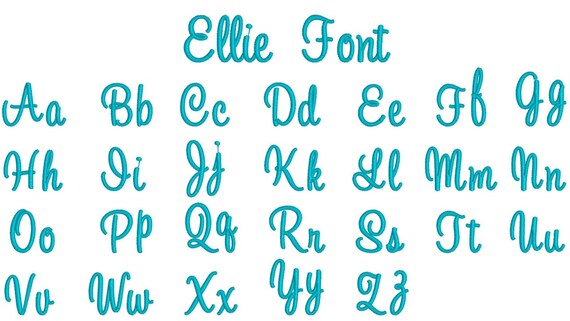 Ellie Font PERSONALIZATION ADD-ON Add embroidery to any