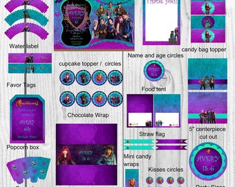 Descendants party | Etsy