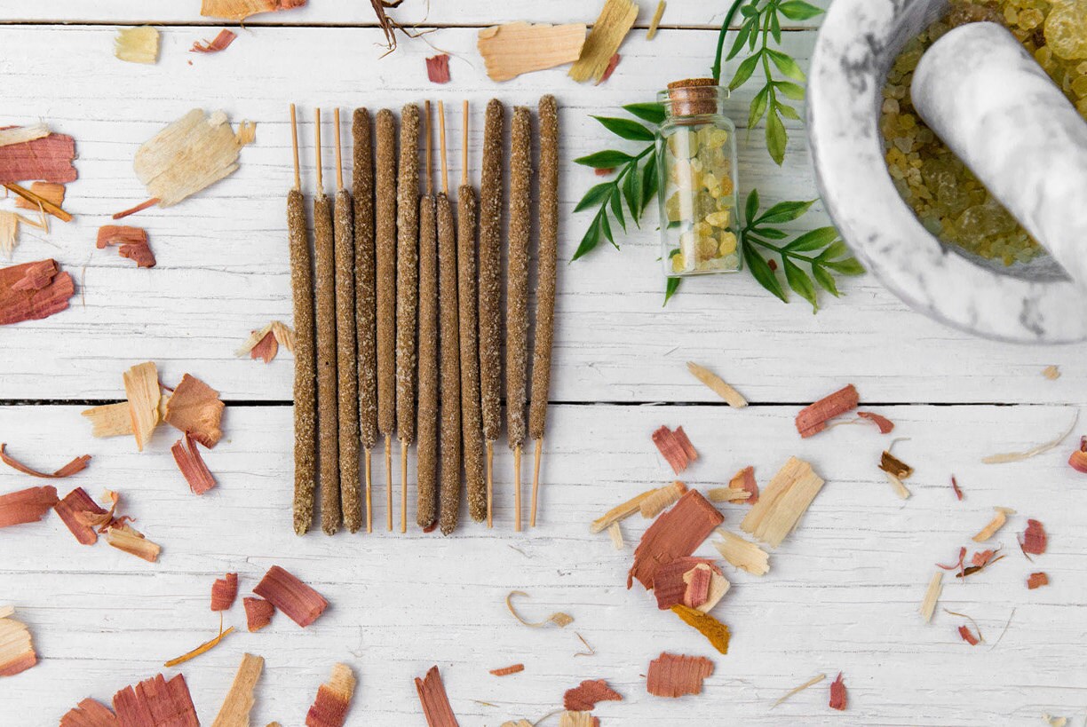Temple Blend Incense Sticks Cedar Sage and Frankincense