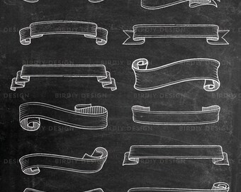 Rustic Banners Clipart Vintage Banners Rustic Boho Wedding