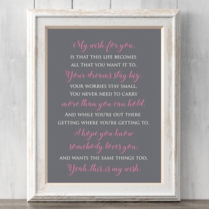 My wish lyrics | Etsy