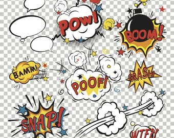 Comic Book Clipart Superhero Text Clipart Comic Text Clip