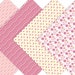 Pink and Yellow Digital Paper Scrapbooking Paper Pink and