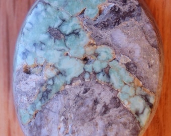 Turquoise Copper Matrix Necklace blue and purple sterling