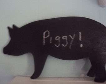 Pig Kitchen Chalkboard with Pegs