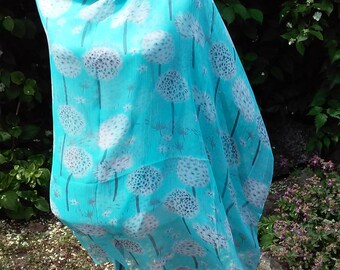 Turquoise blue scarf | Etsy