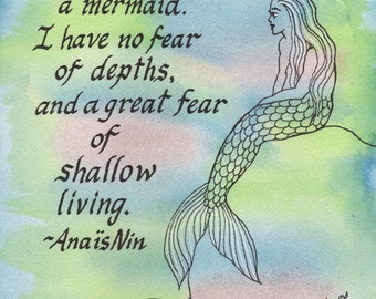 Mermaid poem | Etsy