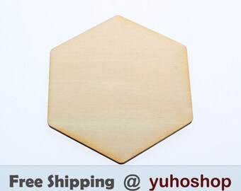 Wood hexagon | Etsy