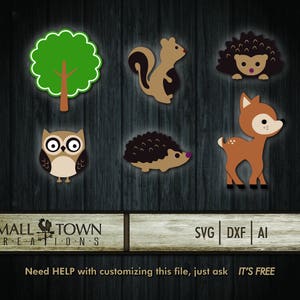 Woodland animals svg | Etsy