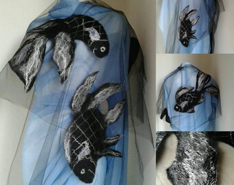 Nuno felt scarf | Etsy