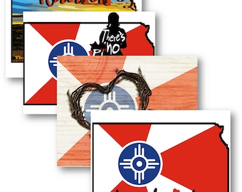 LOVE Decal of Wichita Flag Symbol for Home