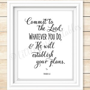 Proverbs 16 3 | Etsy