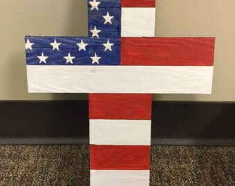 American flag cross | Etsy