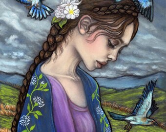 Rusalka Mermaid Mythology water nymph Slavic folklore 8x10