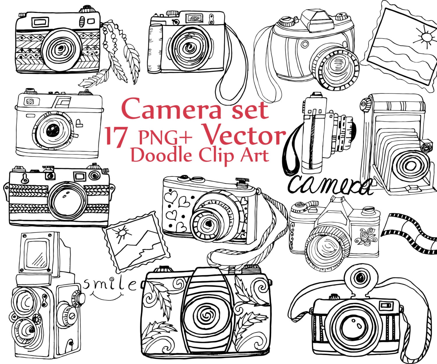 Doodle Camera clipart: CAMERA CLIP ART camera