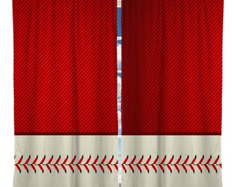Baseball curtain | Etsy