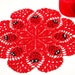 Crocheted Doily Ladybug Lady Bug Ladybird Lady Bird Red Doily