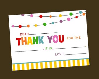 Rainbow thank you | Etsy