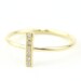 Bar Style Diamond Ring 14K Solid Gold Diamond Set Ring Diamond