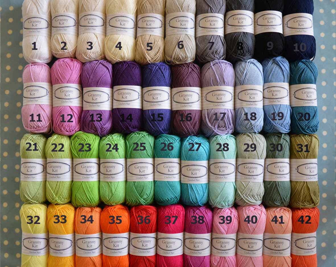 Cotton Yarn Choose any 20 Colours You Like Ready to ship by