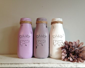 Milk bottle vase | Etsy