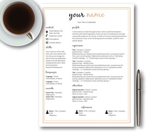 Resume cover letter | Etsy